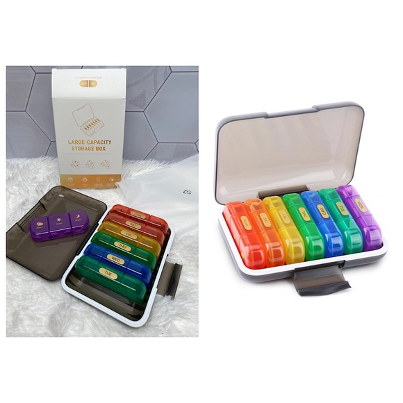 Storage & Organization | Travel Pill Organizer 3 Times A Day Weeklypill ...